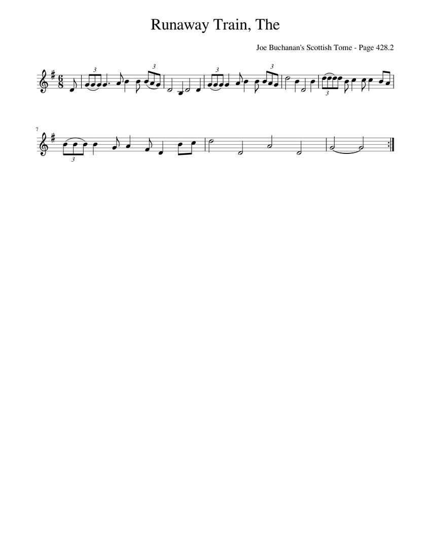 The Runaway Train Sheet Music for Piano (Solo) Easy | MuseScore.com