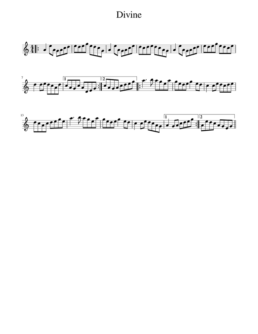 Divine Sheet music for Piano (Solo) | Musescore.com