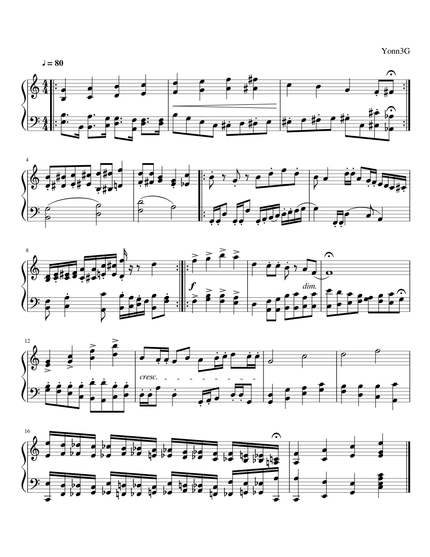 Génesis Sheet music for Piano (Solo) | Musescore.com
