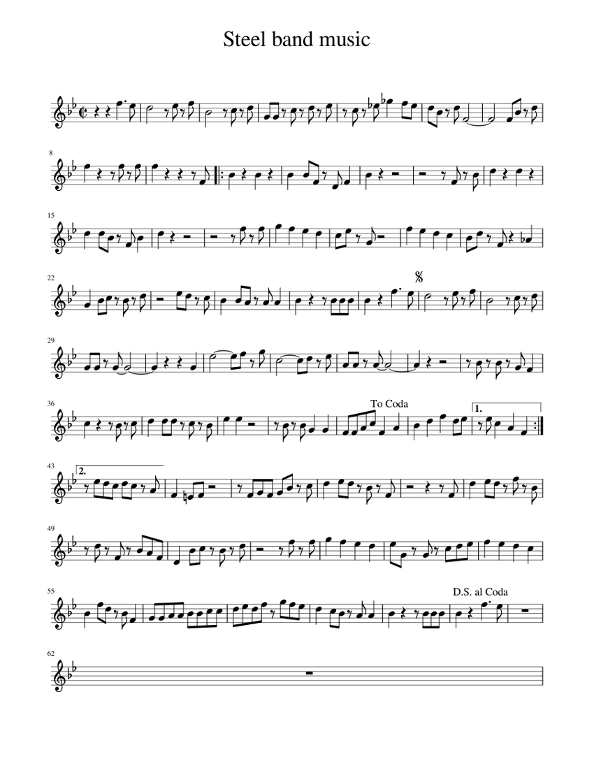 Steel band music Sheet Music for Piano (Solo) easy | MuseScore.com