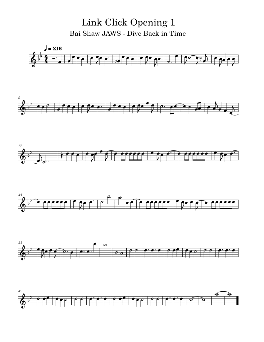 Link Click Opening 1 Sheet music for Flute (Solo) | Musescore.com