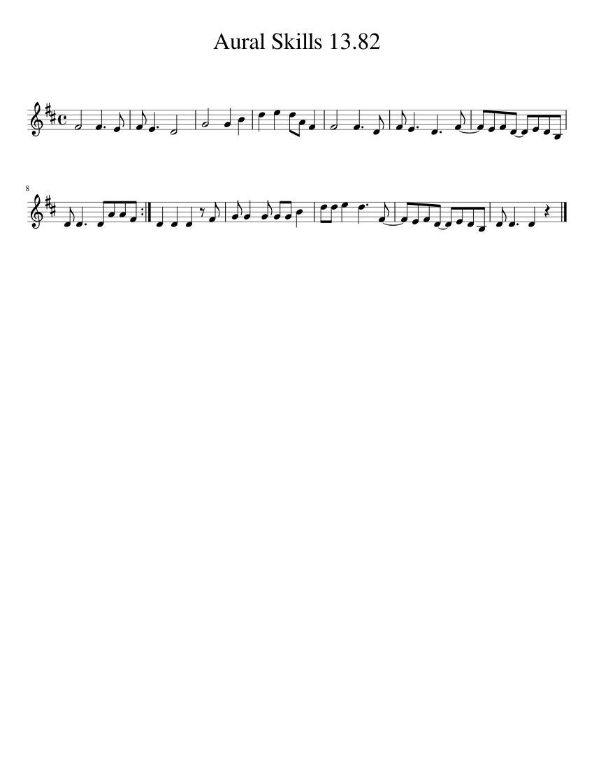 Aural Skills 13.82 Sheet Music for Piano (Solo) easy | MuseScore.com