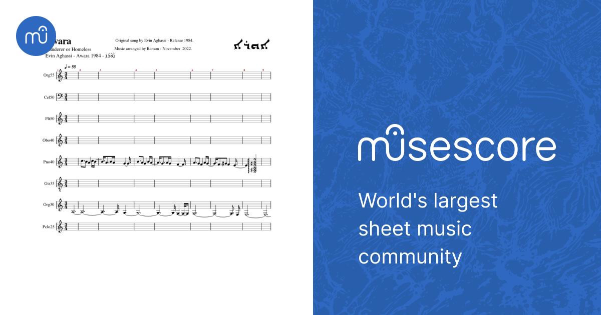 Awara 1984 - Original Song by Evin Aghassi Sheet music for Piano, Organ ...