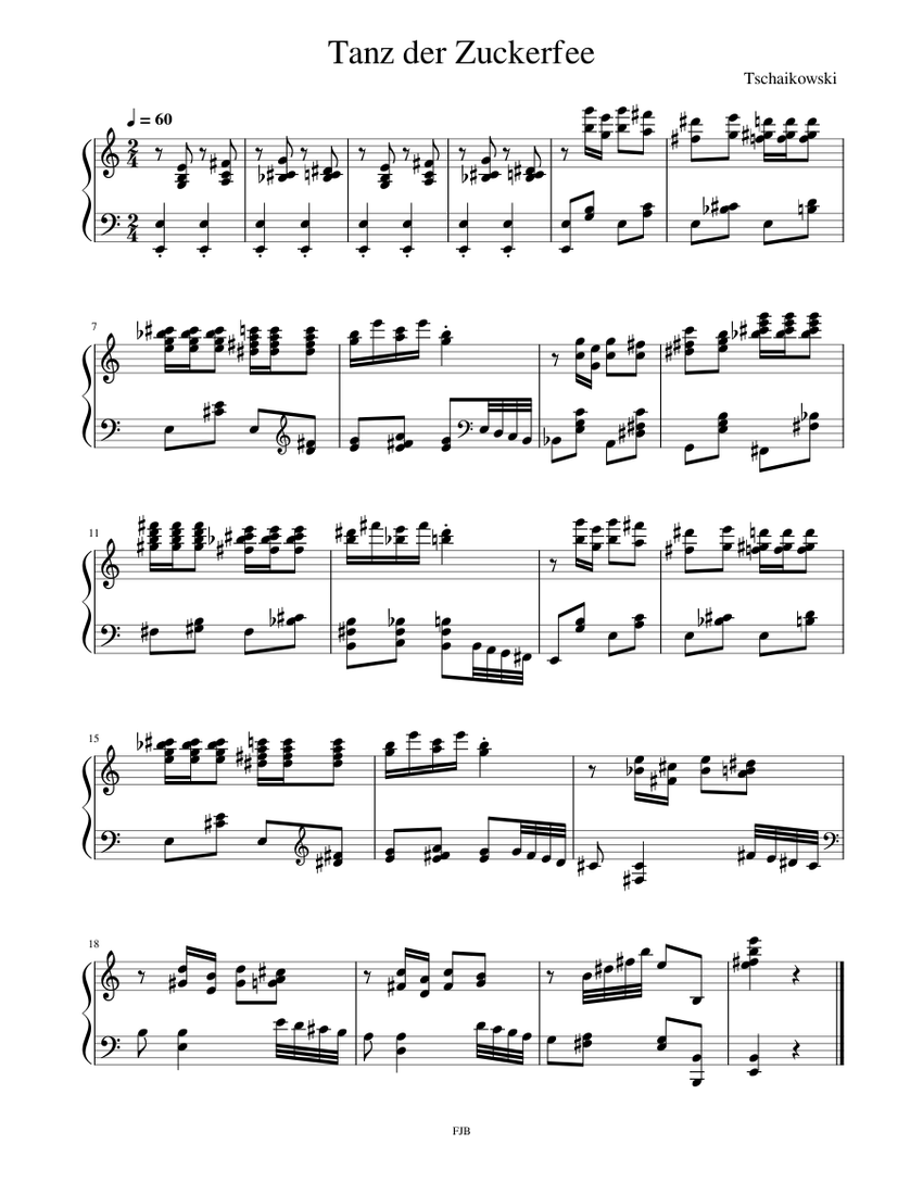 Tanz der Zuckerfee Sheet Music for Piano (Solo) | MuseScore.com