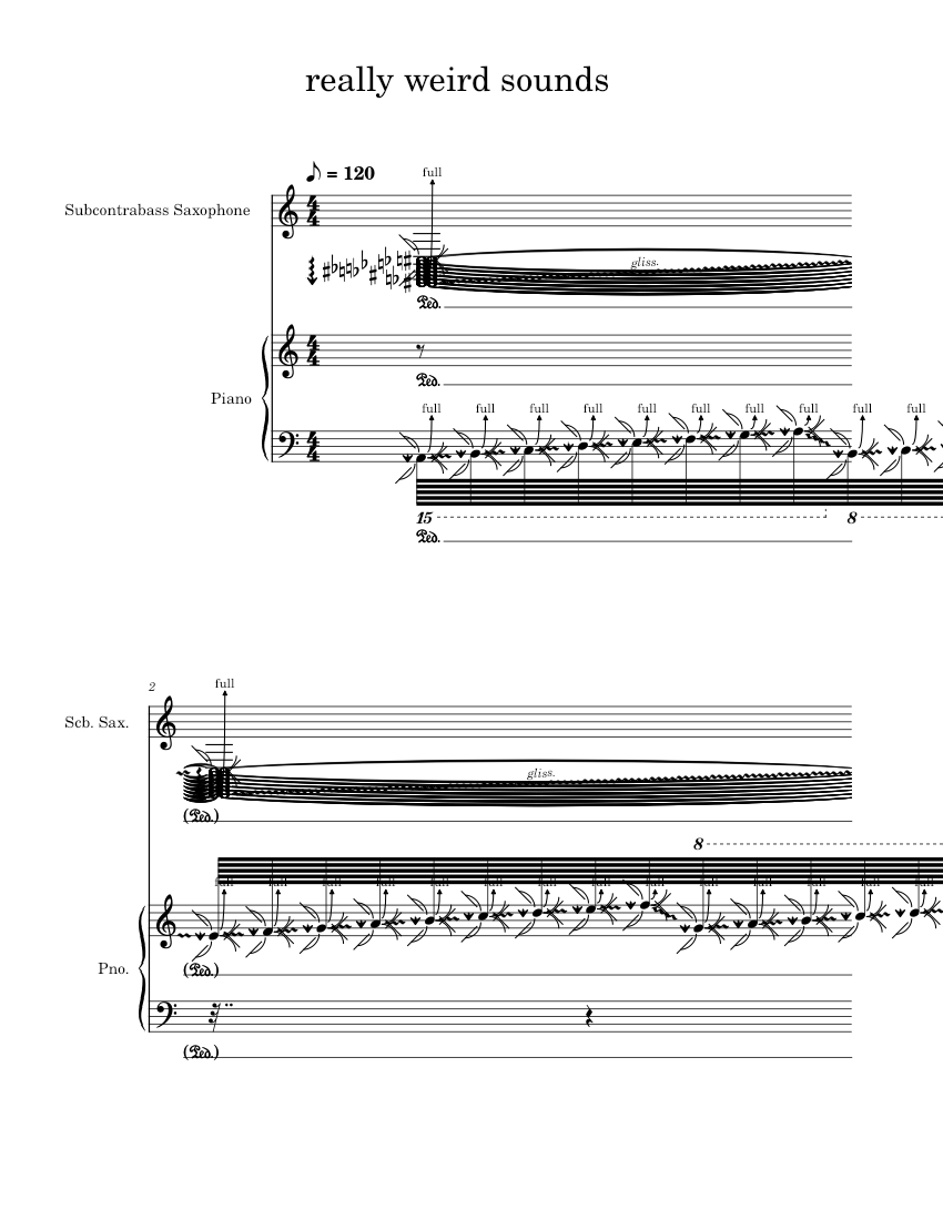 really weird sounds Sheet music for Piano, Saxophone other (Solo ...