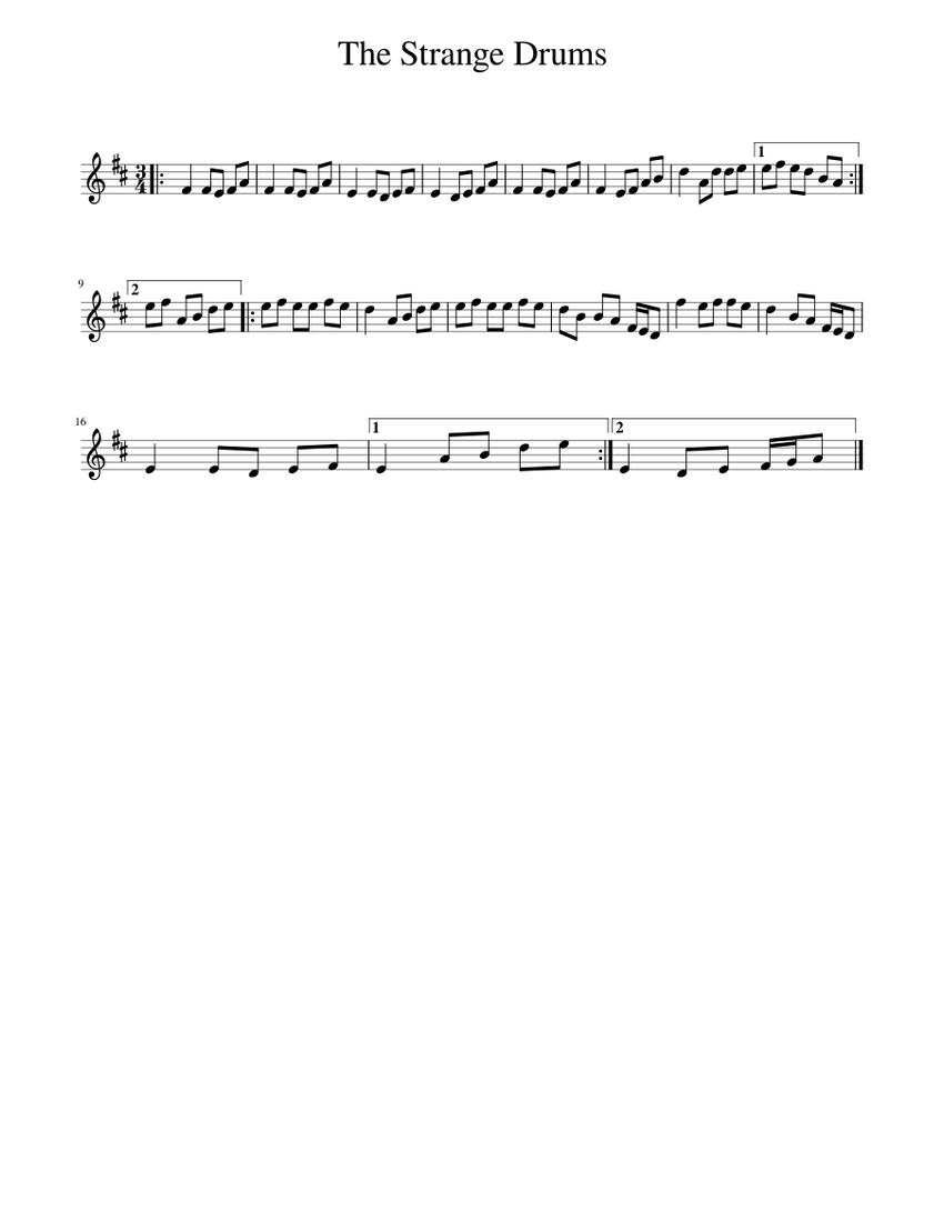 The Strange Drums Sheet music for Piano (Solo) | Musescore.com