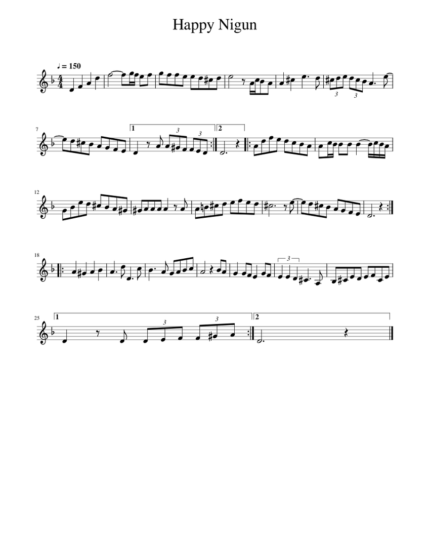 Happy Nigun Sheet music for Piano (Solo) Easy | Musescore.com