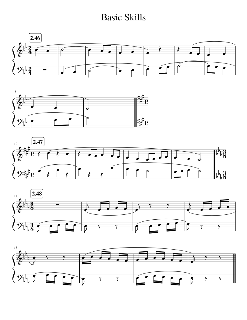 Basic Skills - piano tutorial