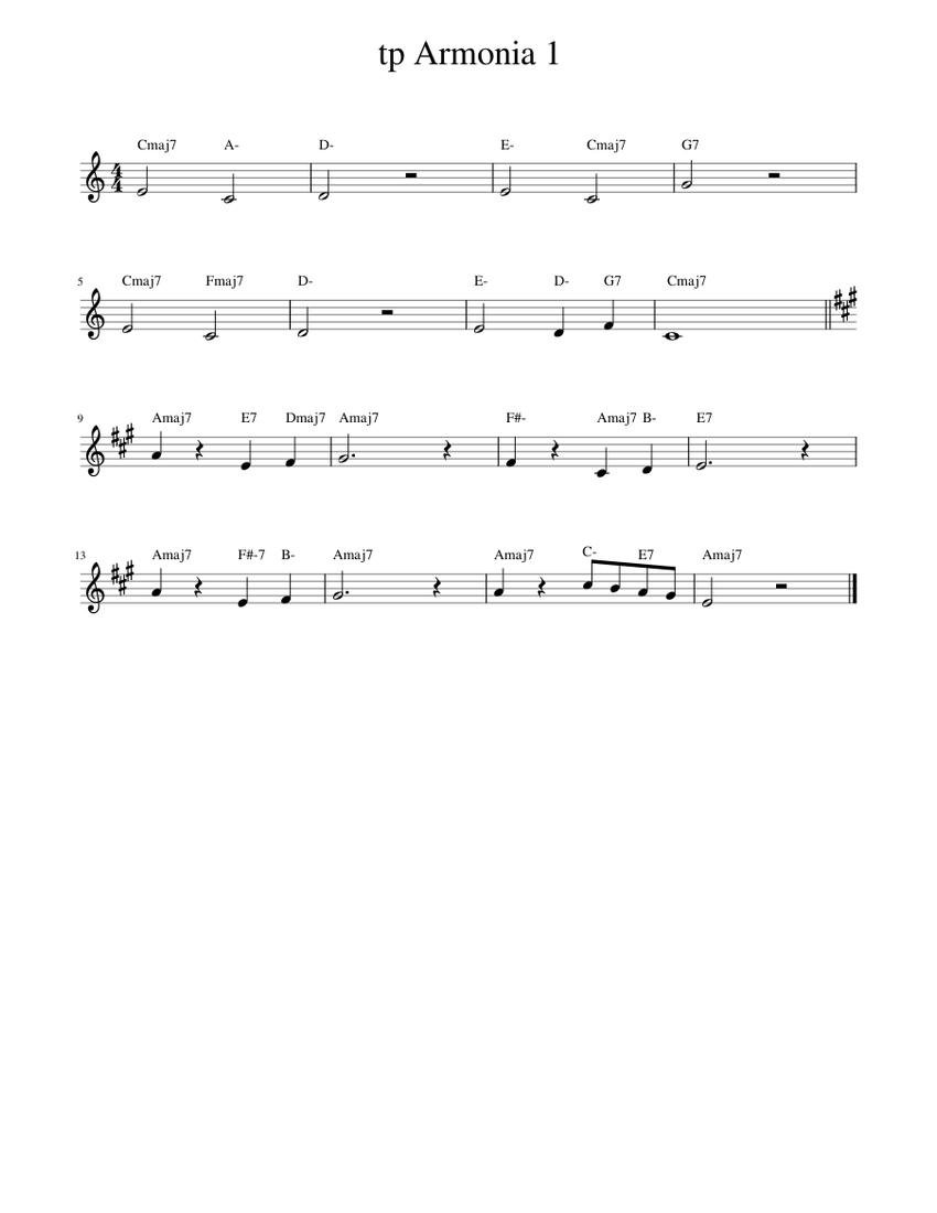 tp Armonia 1 Sheet music for Piano (Solo) Easy | Musescore.com