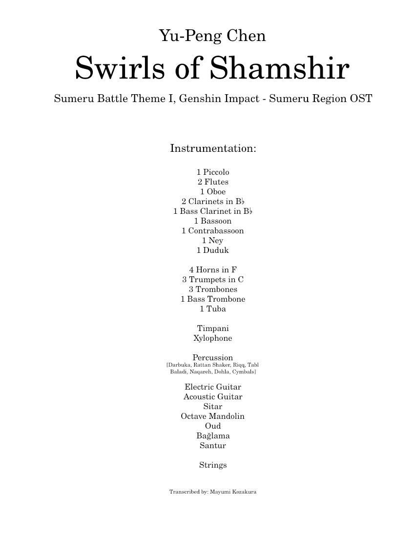 Swirls of Shamshir - Desert ver. (Sumeru Battle BGM I) [Genshin Impact ...