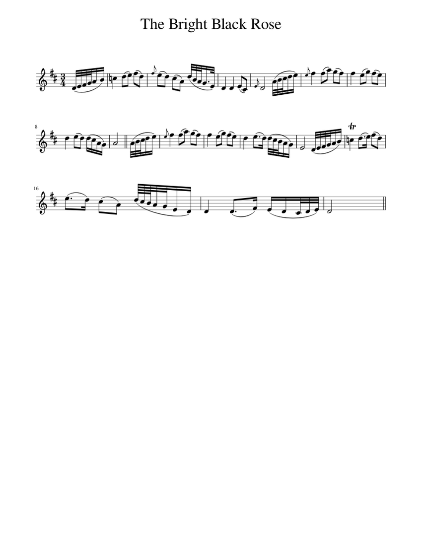 The Bright Black Rose Sheet music for Piano (Solo) | Musescore.com