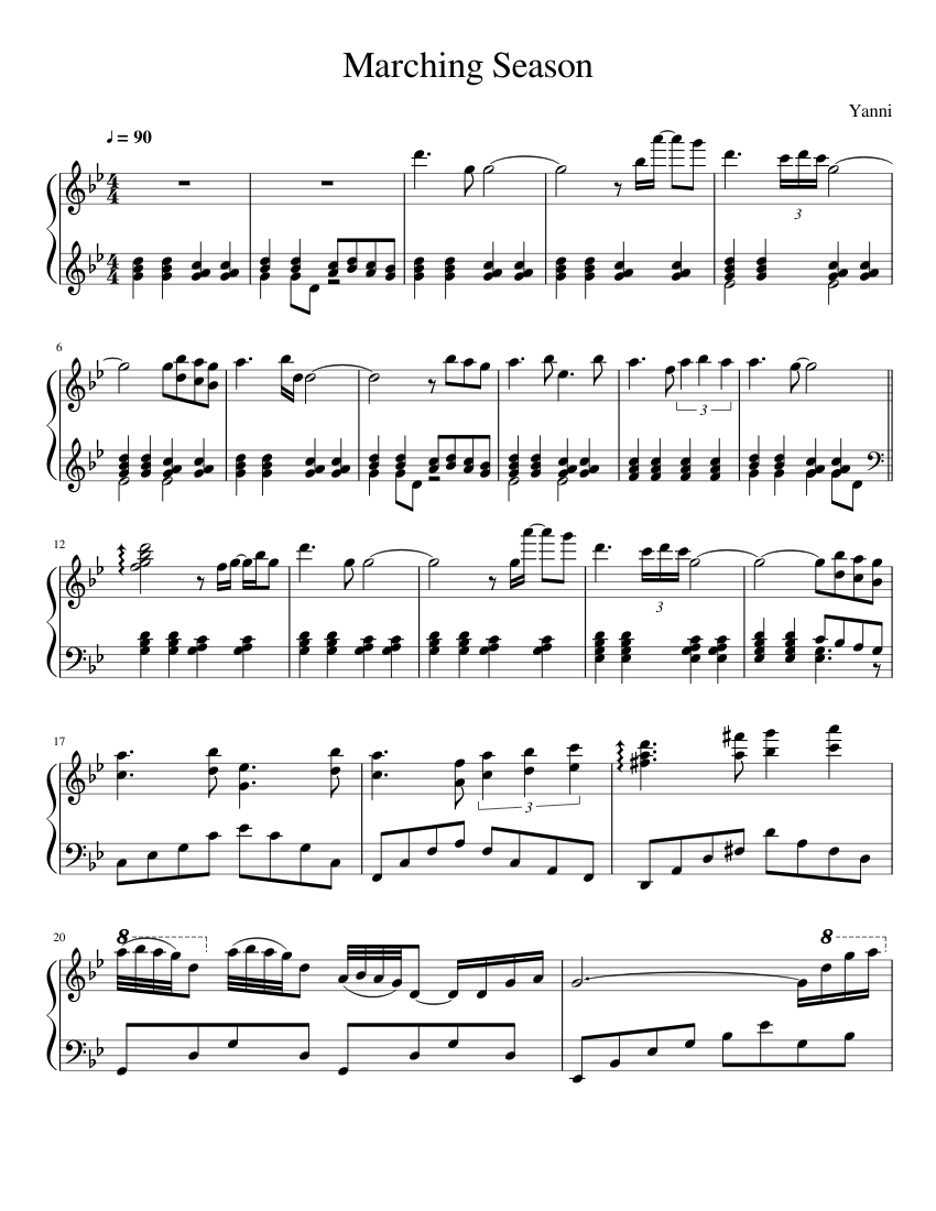 Marching Season Sheet music for Piano (Solo) | Musescore.com