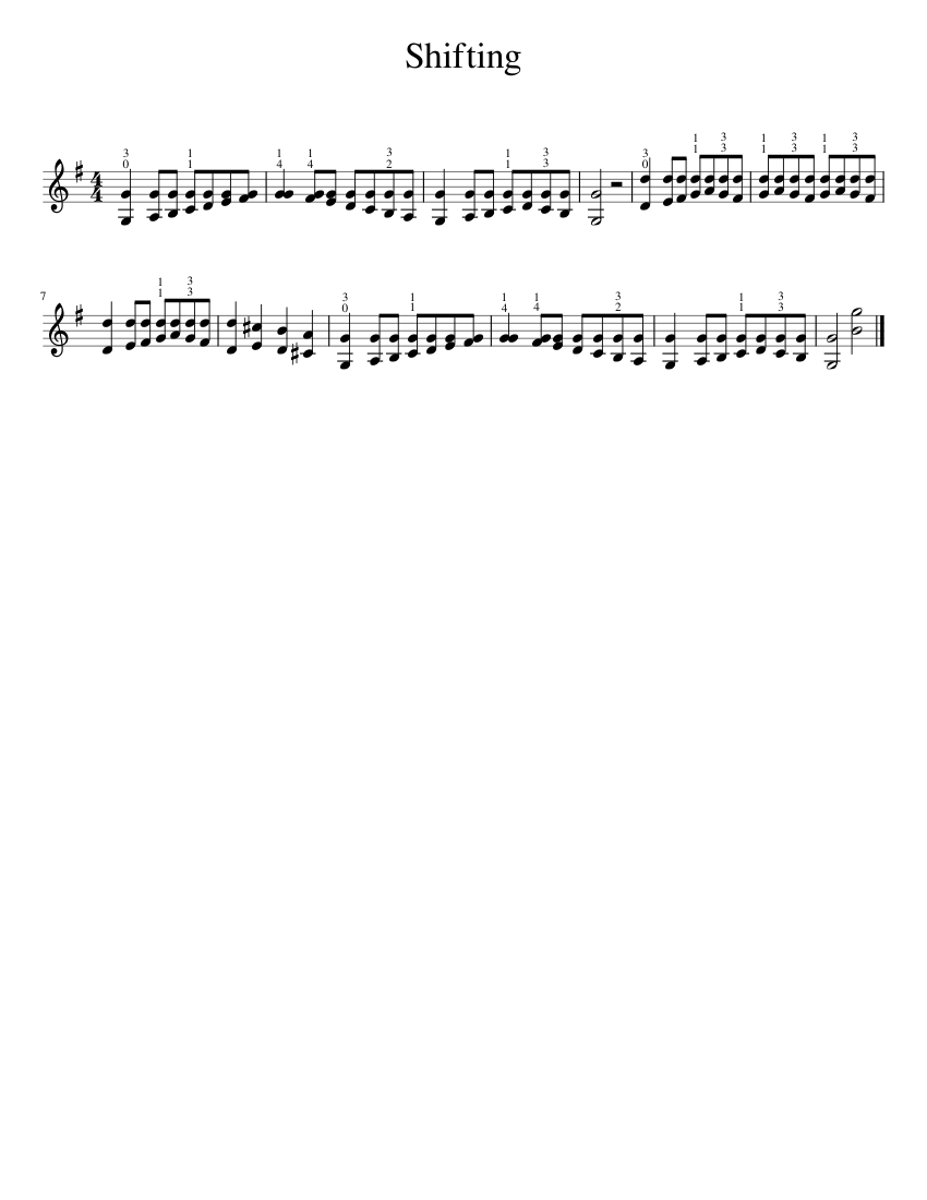 Shifting Sheet Music for Violin (Solo) | MuseScore.com