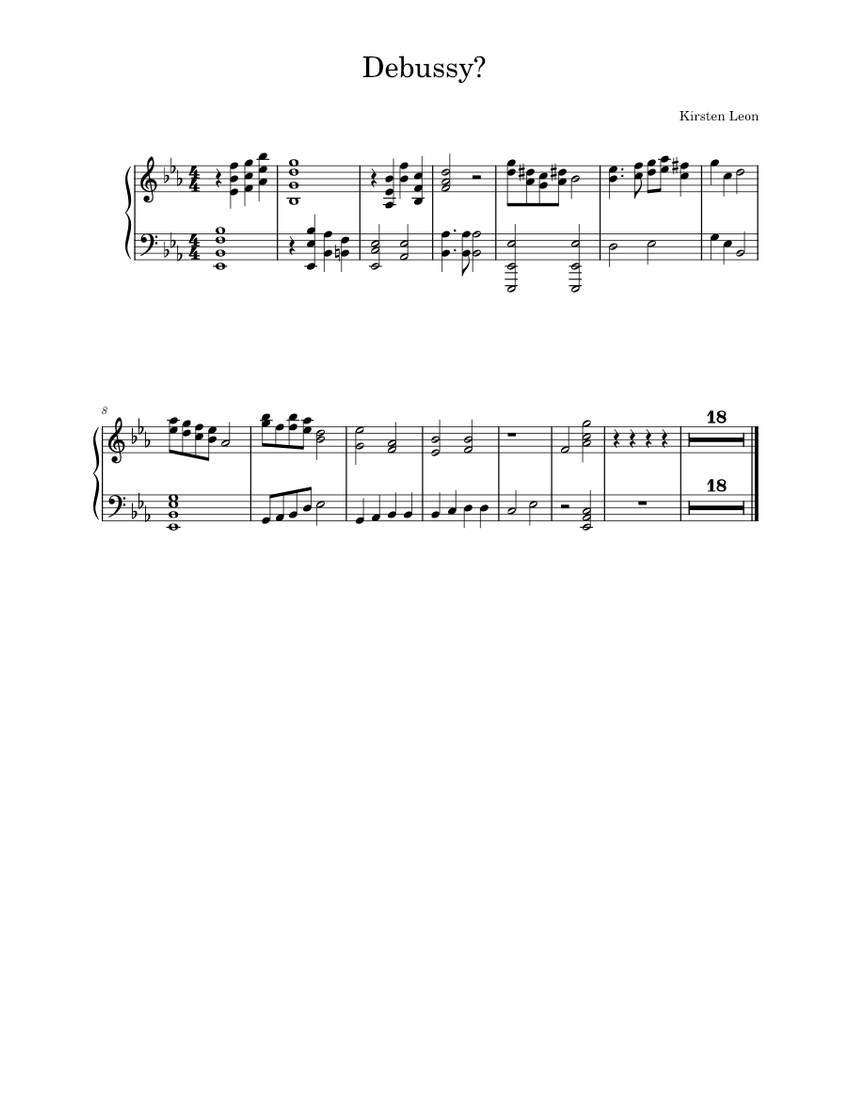 Debussy? Sheet music for Piano (Solo) Easy | Musescore.com