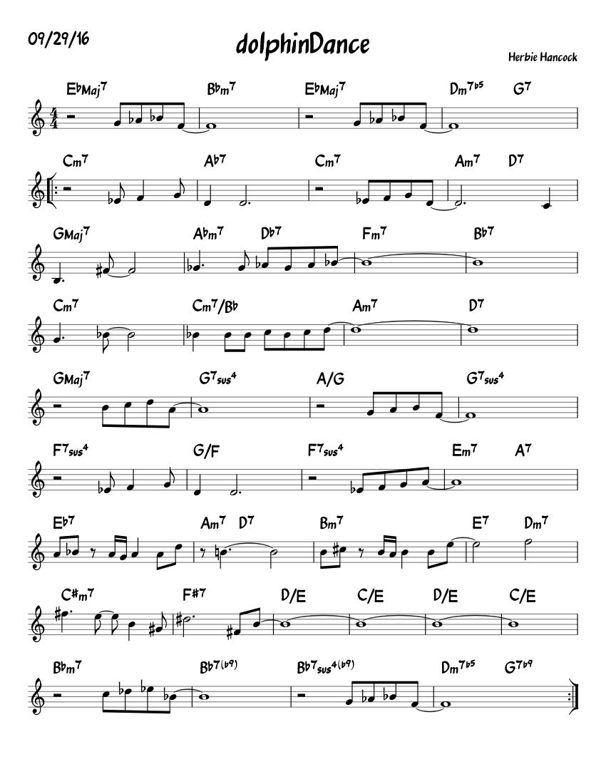 Dolphin dance – Herbie Hancock Sheet Music with Chords for Piano (Solo ...