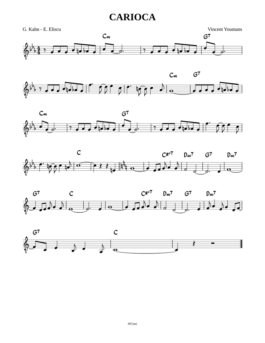 CARIOCA Sheet music for Guitar (Solo) | Musescore.com
