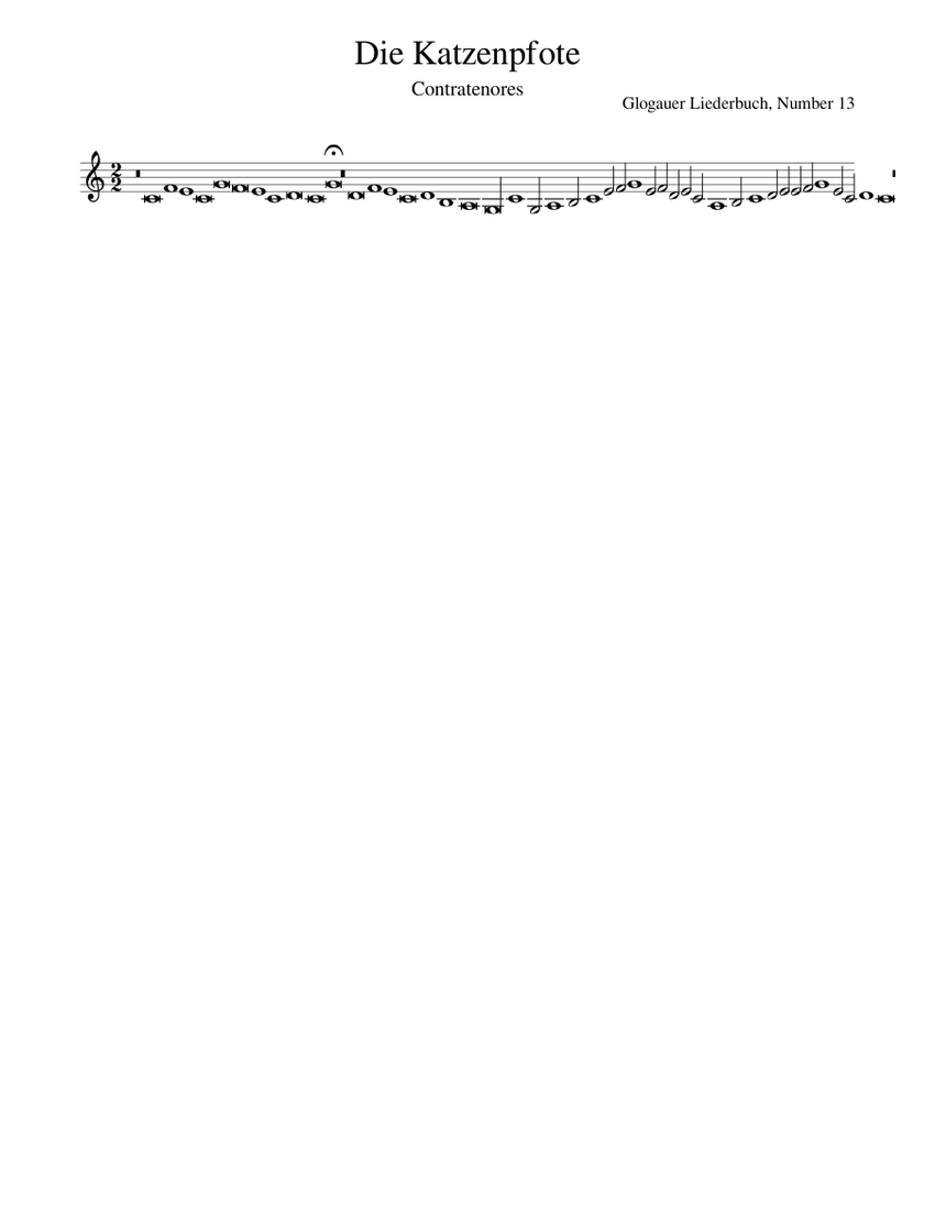 Die Katzenpfote Sheet music for Piano (Solo) Easy | Musescore.com