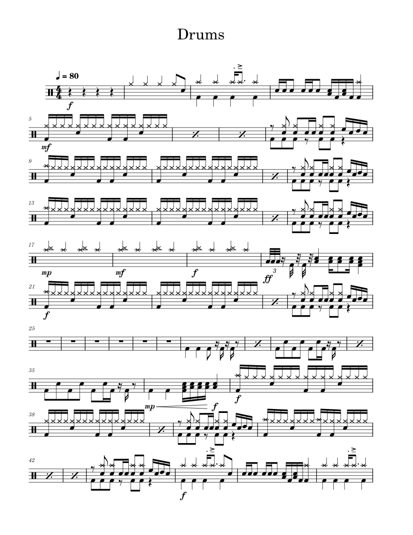 Funky duck – Vulfpeck Sheet music for Drum group (Solo) | Musescore.com