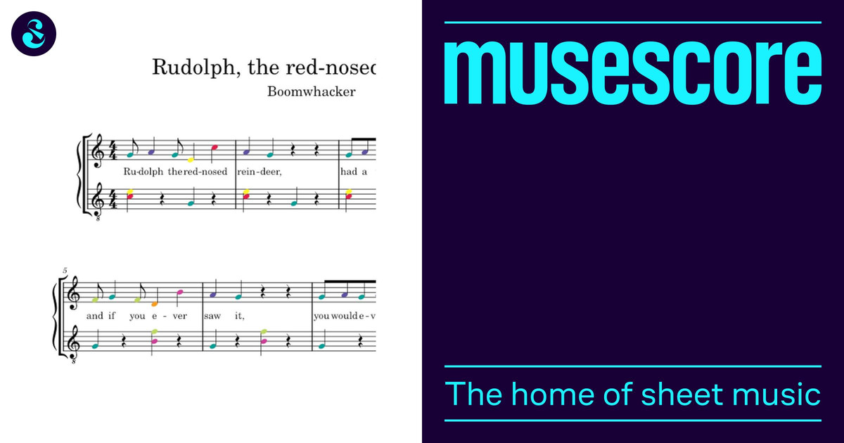 Rudolph, the red-nosed reindeer (Boomwhacker) Sheet music for ...