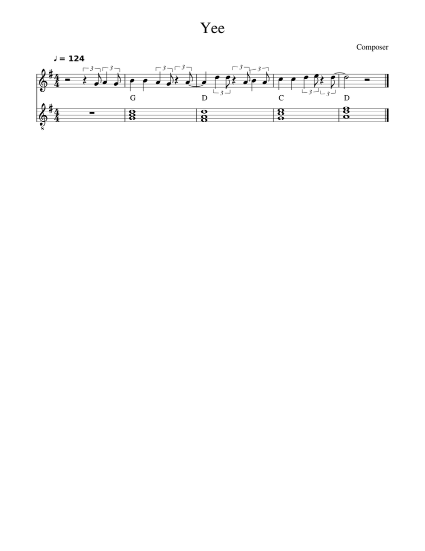 Yee Sheet music for Piano (Piano Duo) | Musescore.com