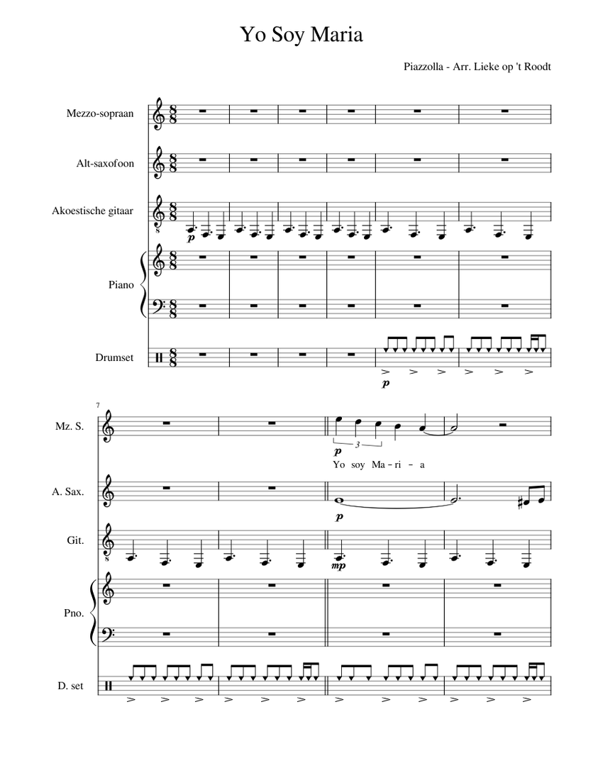 Yo soy Maria – Astor Piazzolla - piano tutorial