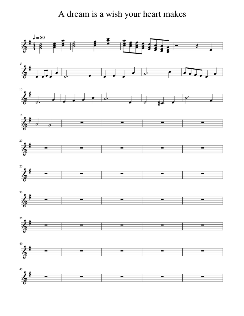 A dream is a wish your heart makes – Carpenters Sheet Music for Piano ...