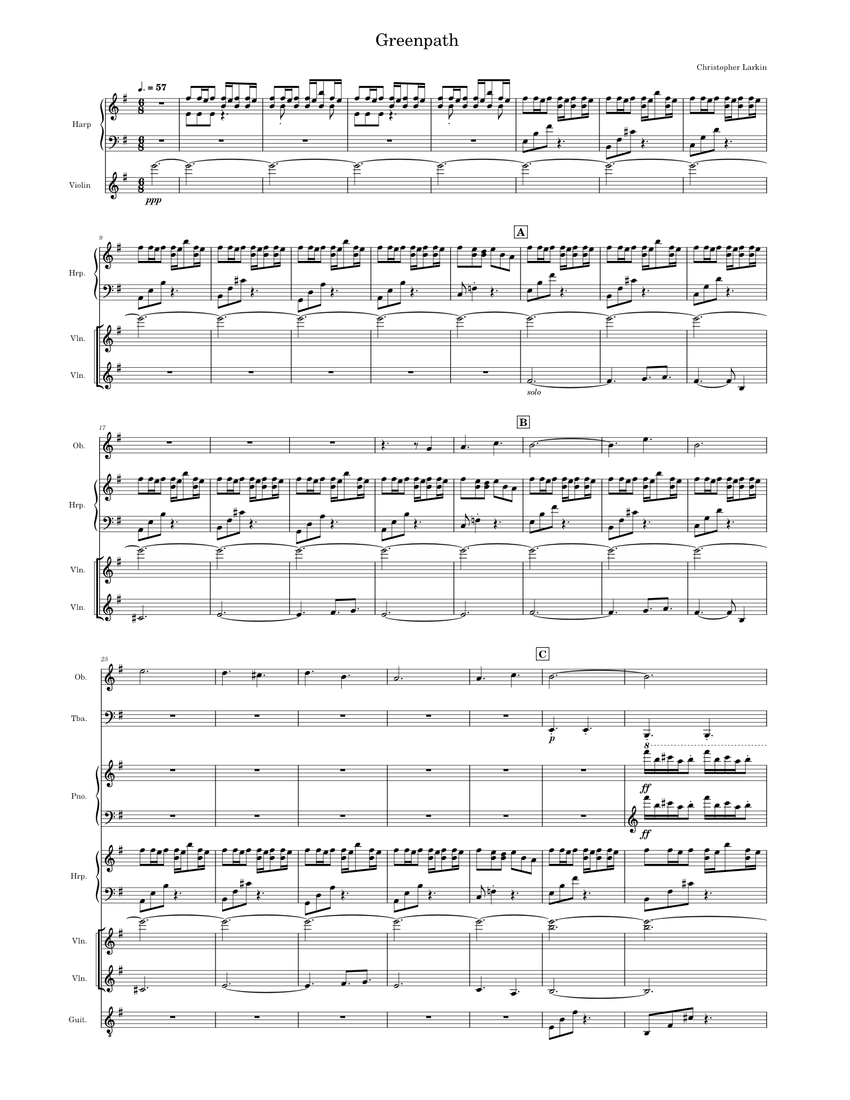 Greenpath Sheet music for Piano, Tuba, Oboe, Bassoon & more instruments ...
