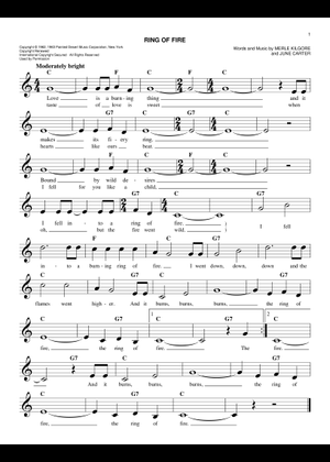 Ring of Fire - Johnny Cash Sheet Music and Tab for Guitar (Solo ...