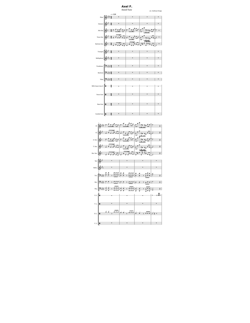 Crazy frog – Axel F Sheet music for Trombone, Euphonium, Tuba ...