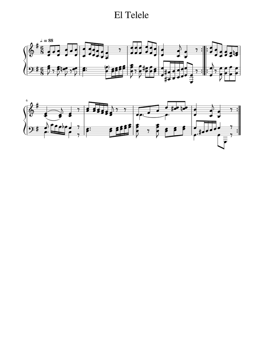 El Telele - piano tutorial