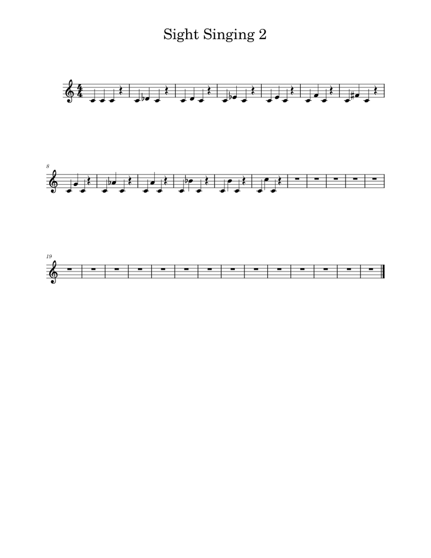 Sight Singing 2 Sheet music for Piano (Solo) Easy | Musescore.com