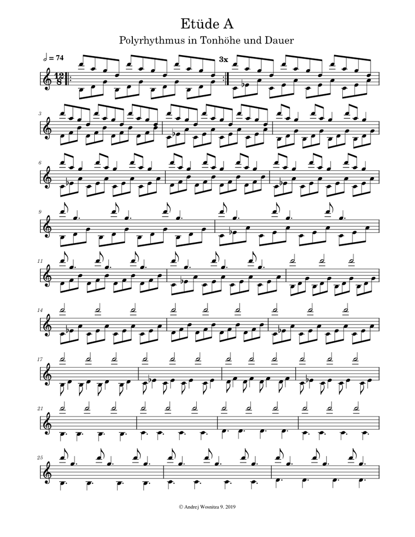 Etuede A Sheet music for Piano (Solo) Easy | Musescore.com