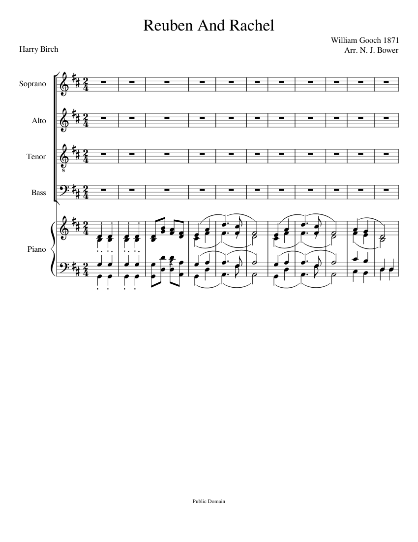 Reuben And Rachel Sheet music for Piano, Soprano, Alto, Tenor & more ...