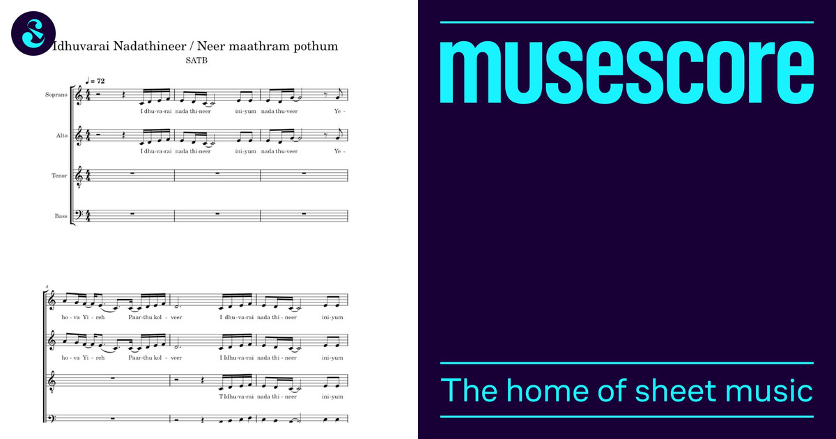 Neer Maathram Pothum Sheet Music for Bass guitar, Synthesizer (Mixed ...