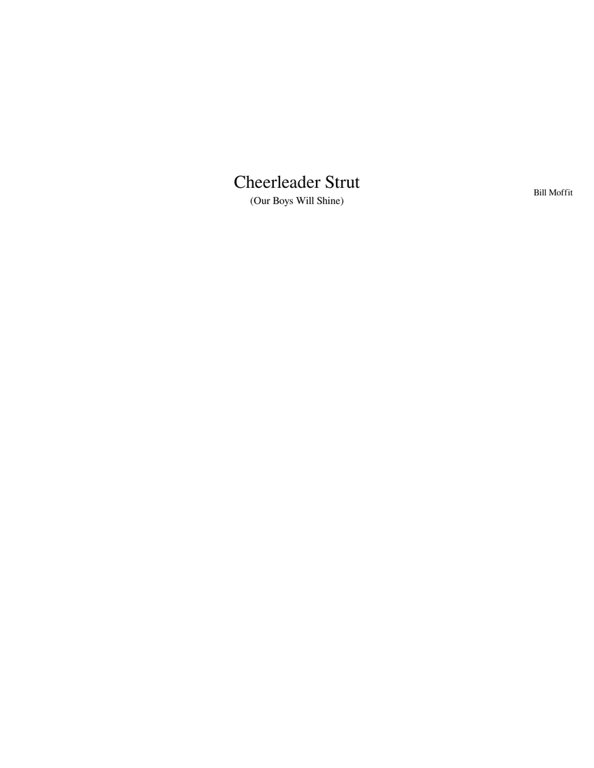 Cheerleader Strut Sheet Music for Trombone, Euphonium, Tuba, Flute ...
