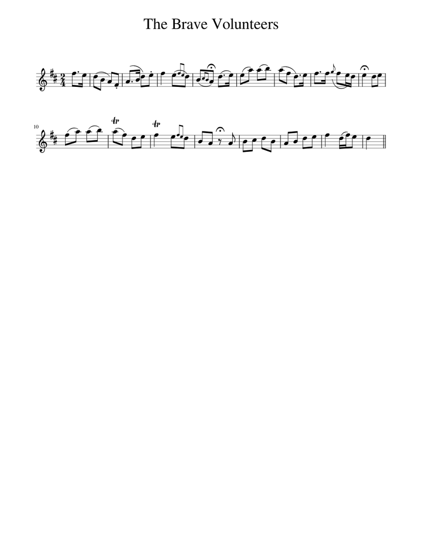 The Brave Volunteers Sheet music for Piano (Solo) Easy | Musescore.com