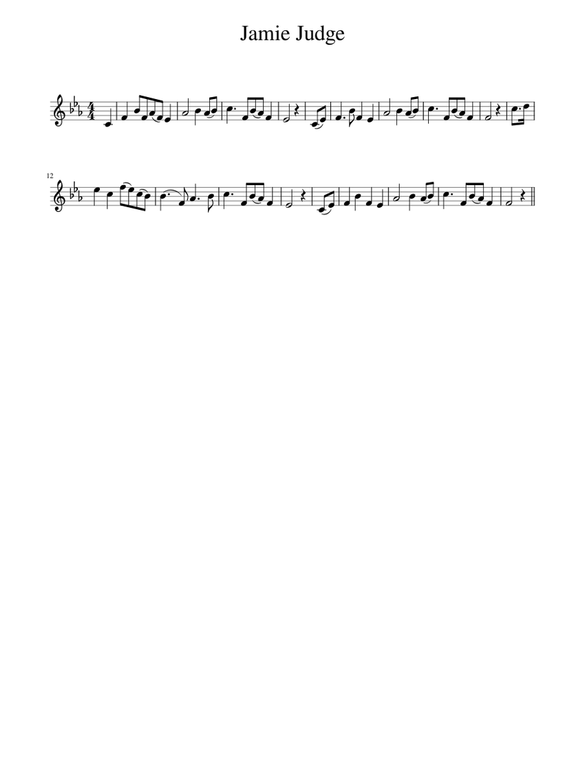 Jamie Judge Sheet Music for Piano (Solo) easy | MuseScore.com