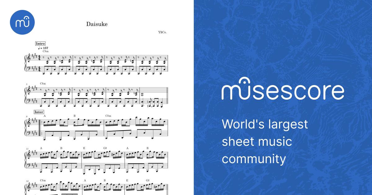 Daisuke - Y&Co Sheet Music with Chords for Piano (Solo) | MuseScore.com