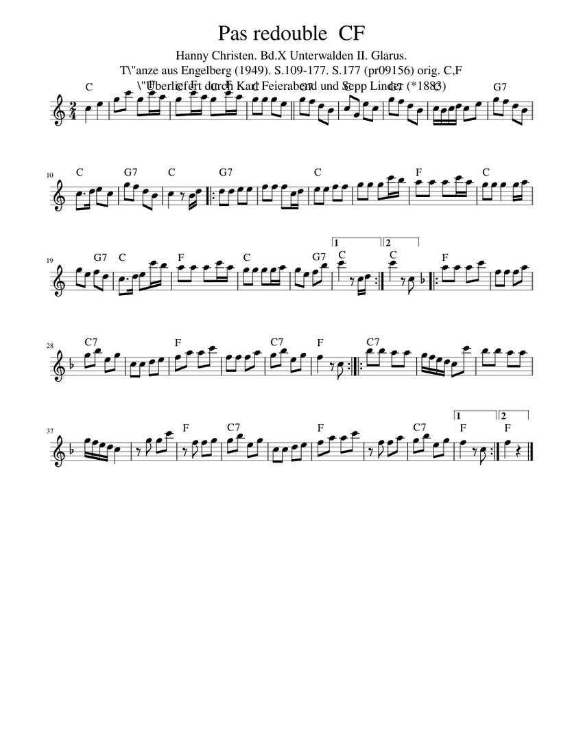 Pas redouble CF Sheet music for Accordion (Solo) | Musescore.com