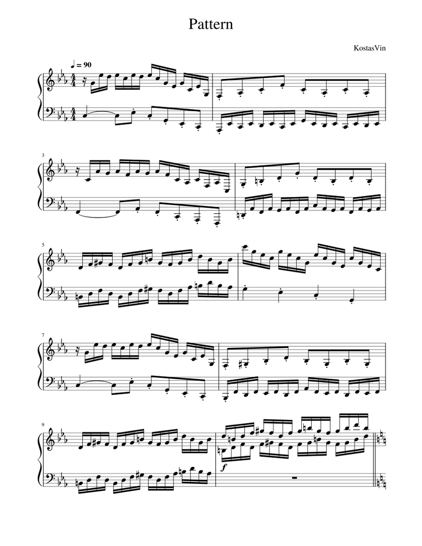 Pattern Sheet music for Piano (Solo) | Musescore.com
