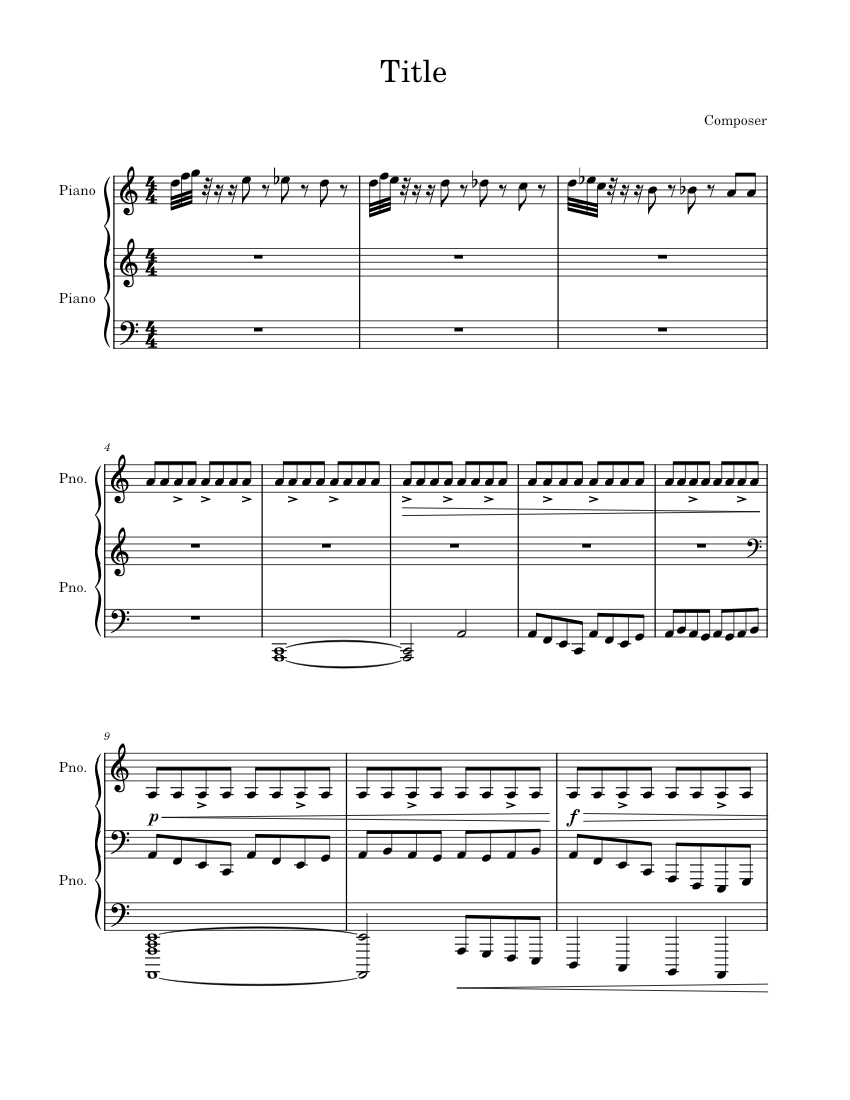 Pov- you're avoiding assignments but you're still in a dark mood Sheet music for Piano (Piano ...