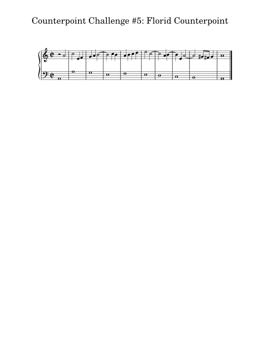 Counterpoint Challenge #5, Florid Counterpoint Sheet music for Piano ...