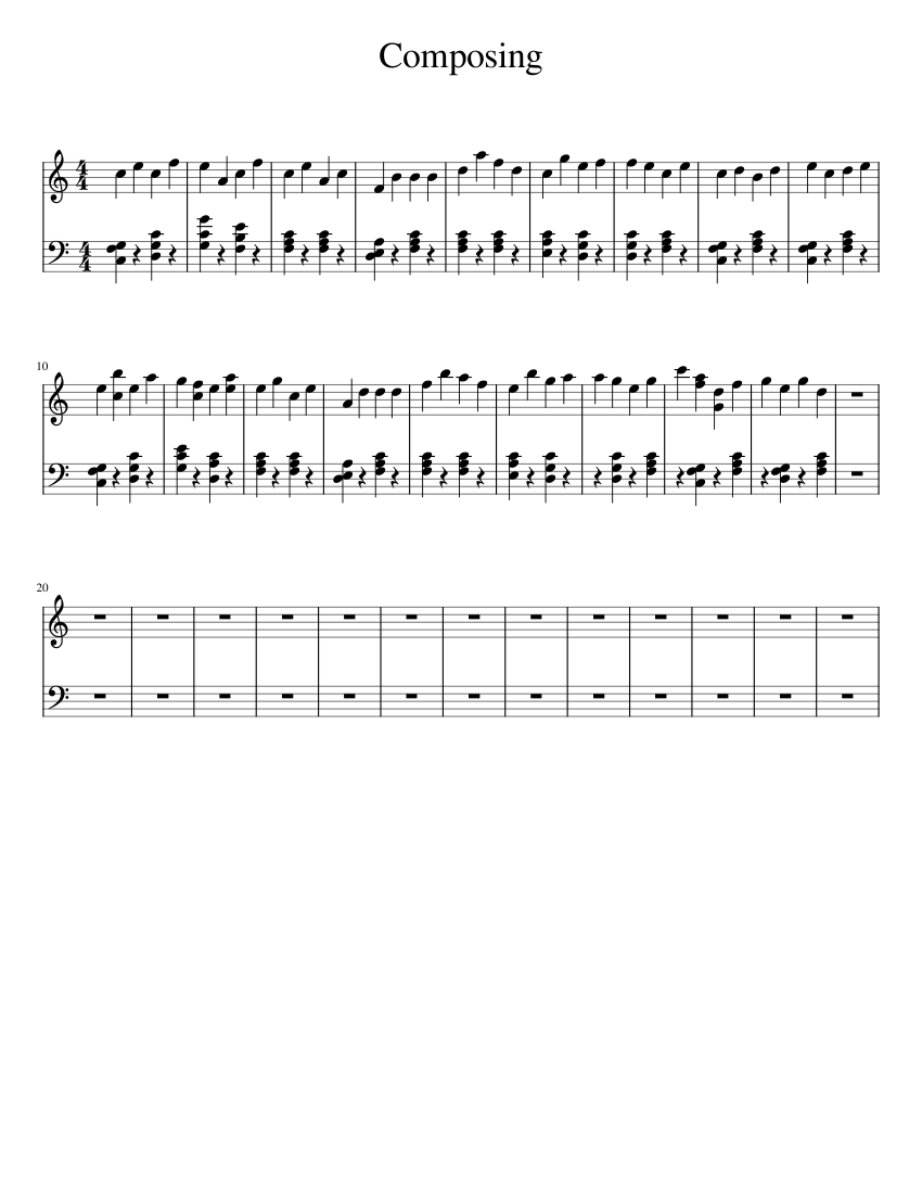 Composing 1 Sheet music for Piano (Solo) Easy | Musescore.com