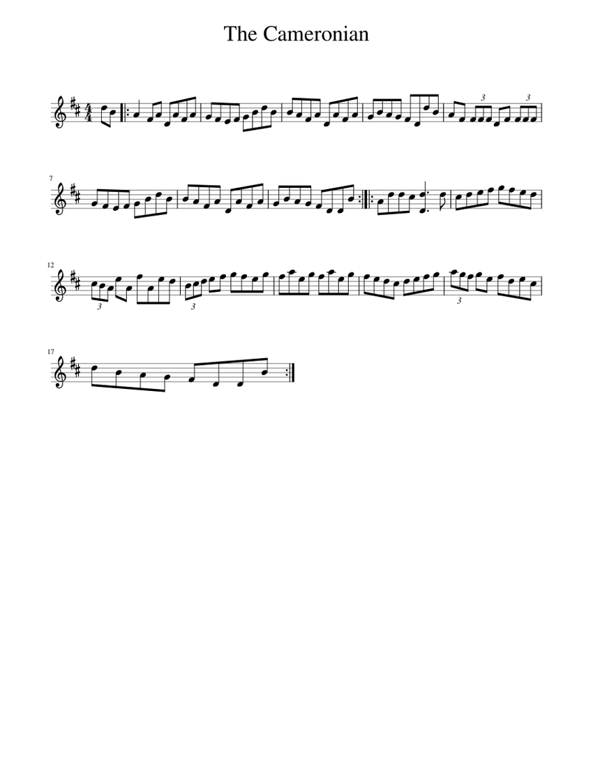 The Cameronian Sheet music for Piano (Solo) Easy | Musescore.com