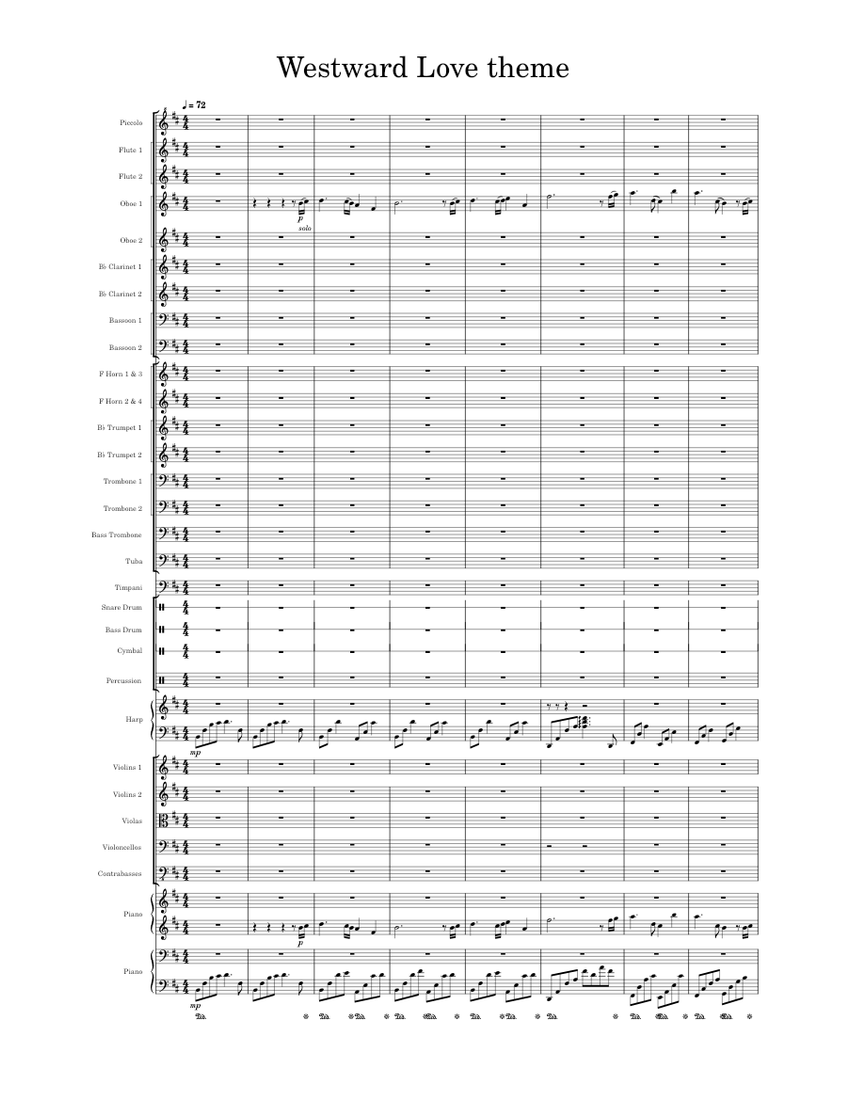 Westward Love Theme Piano Tutorial