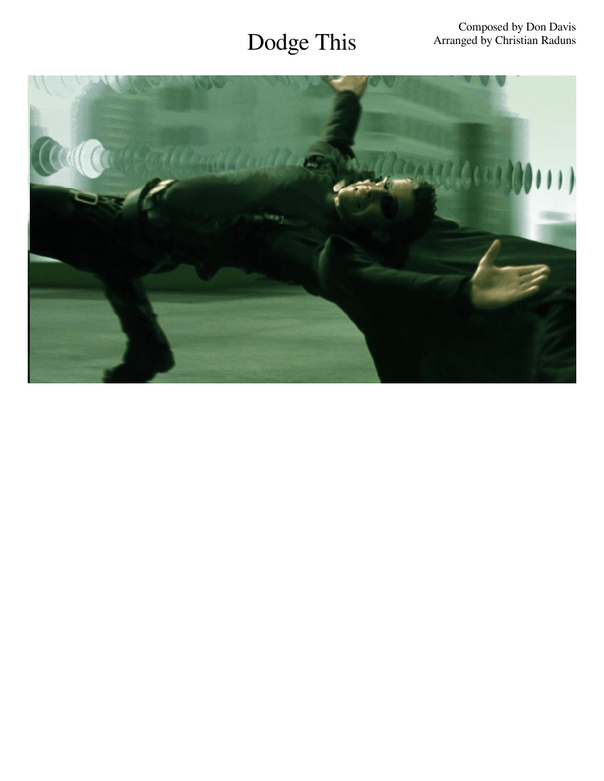 Dodge This (The Matrix) Sheet Music for Piano, Trombone, Flute, Oboe ...