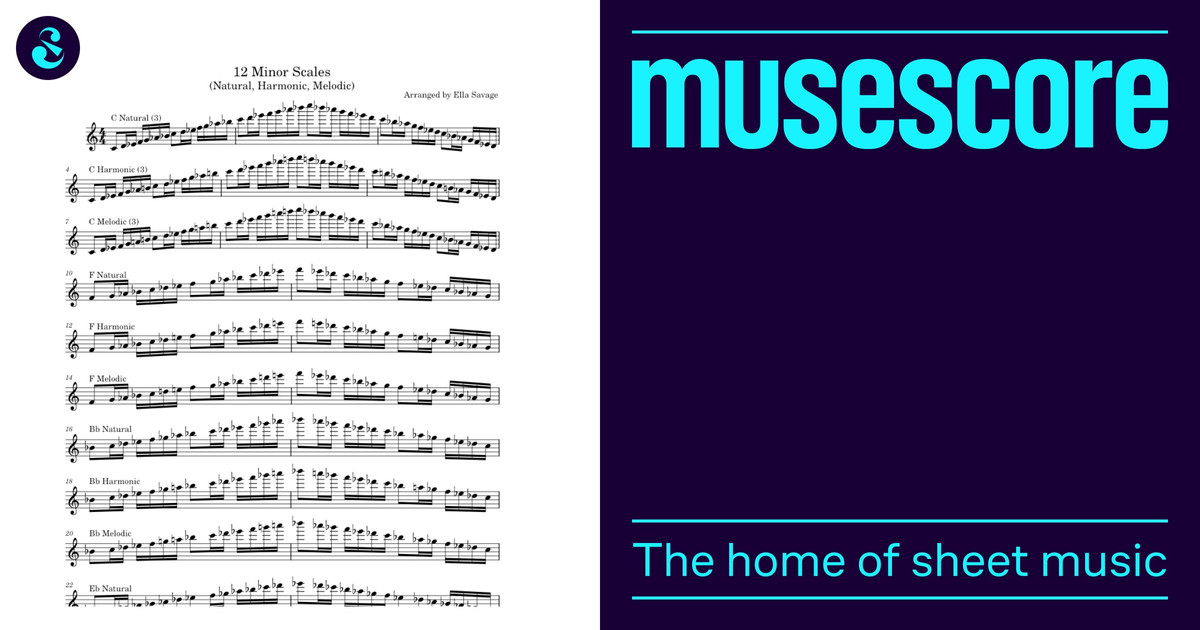 12 Minor Scales for Flute Sheet Music for Flute (Solo) | MuseScore.com