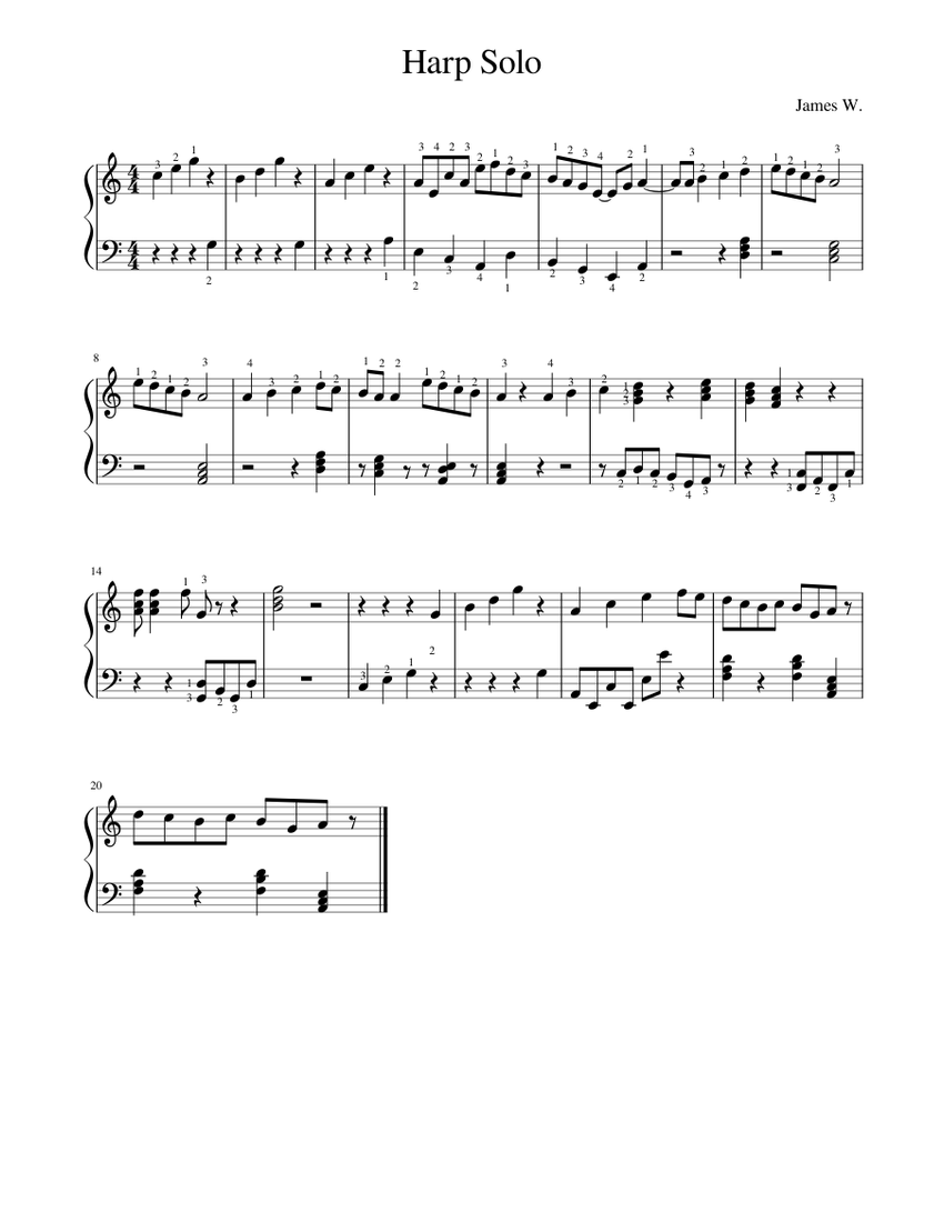 Harp Solo Sheet music for Harp (Solo) | Musescore.com