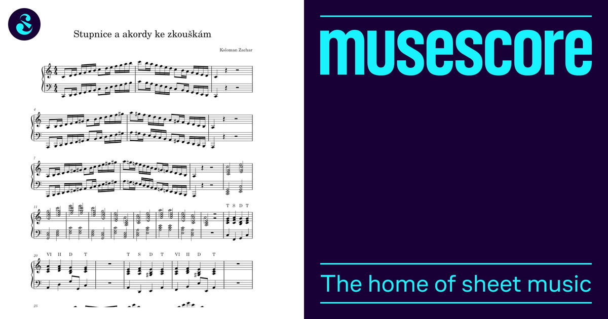 Stupnice a akordy – koloman305 Sheet Music for Piano (Solo) | MuseScore.com