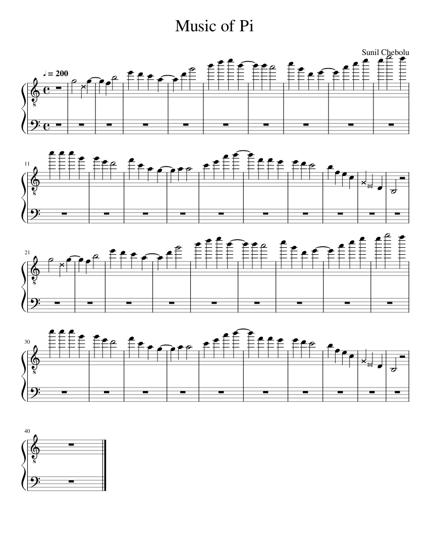 Music of Pi Sheet music for Guitar (Solo) | Musescore.com